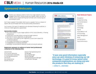 2016 BLR HR Media Kit | PDF | Human Resources | Business