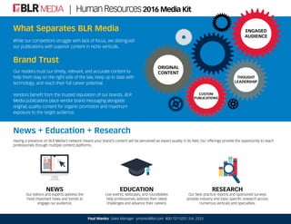 2016 BLR HR Media Kit | PDF | Human Resources | Business