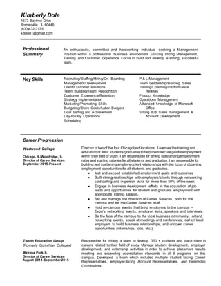 Kimberly Dole Resume | DOCX