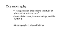 Introduction to Oceanography | PPTX