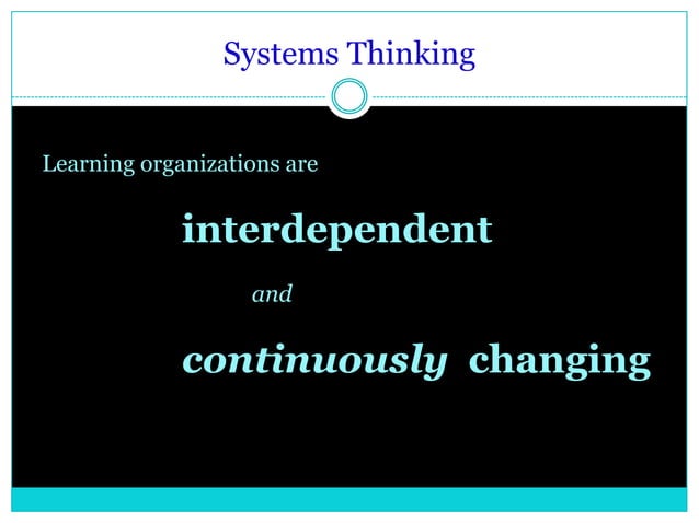 Peter Senge's Learning Organization | PPTX