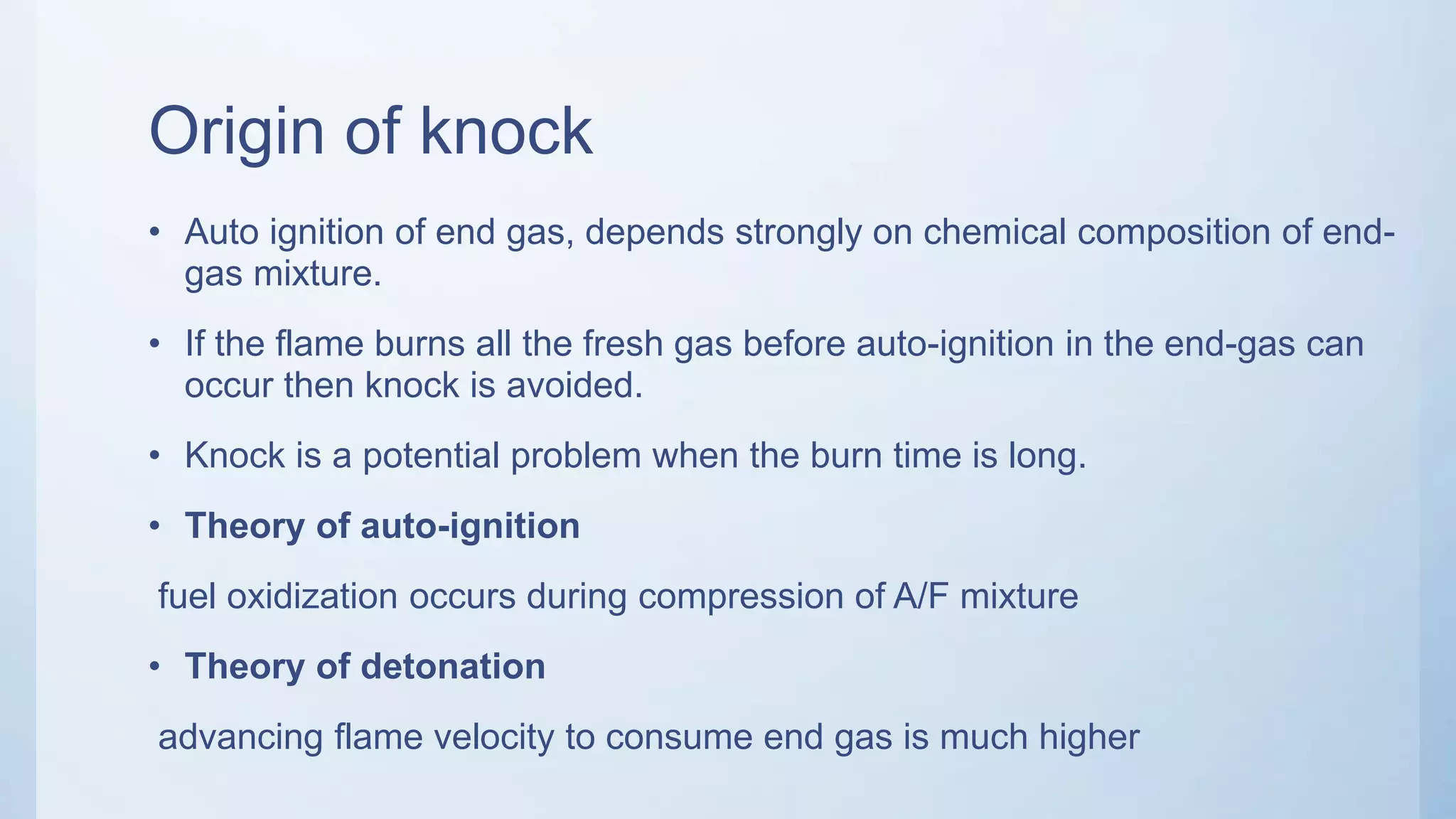Knocking fundamentals (limitations and issues) | PPTX