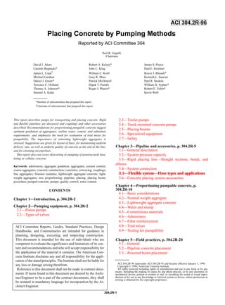 304.2 r 96 - placing concrete by pumping methods | PDF