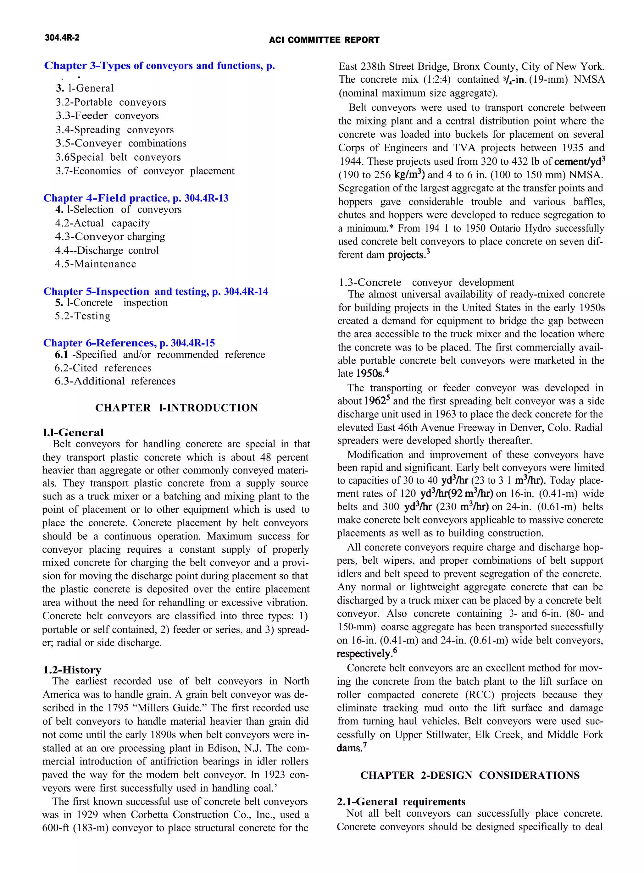 304.4 r 95 - placing concrete with belt conveyors | PDF