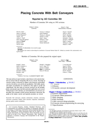 304.4 r 95 - placing concrete with belt conveyors | PDF
