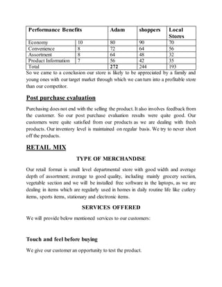 retailing final report | PDF