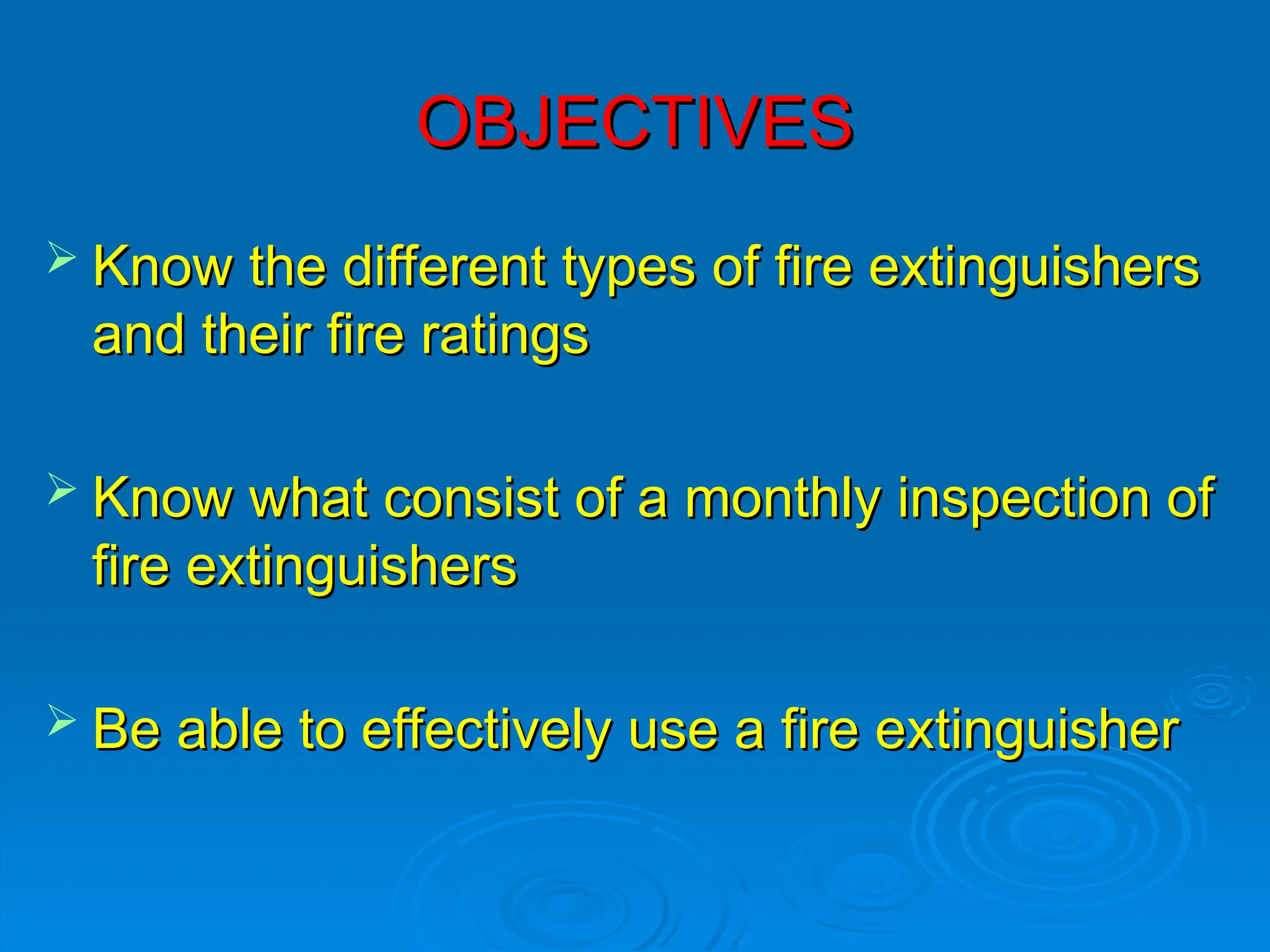 Fire extinguisher type training class .ppt