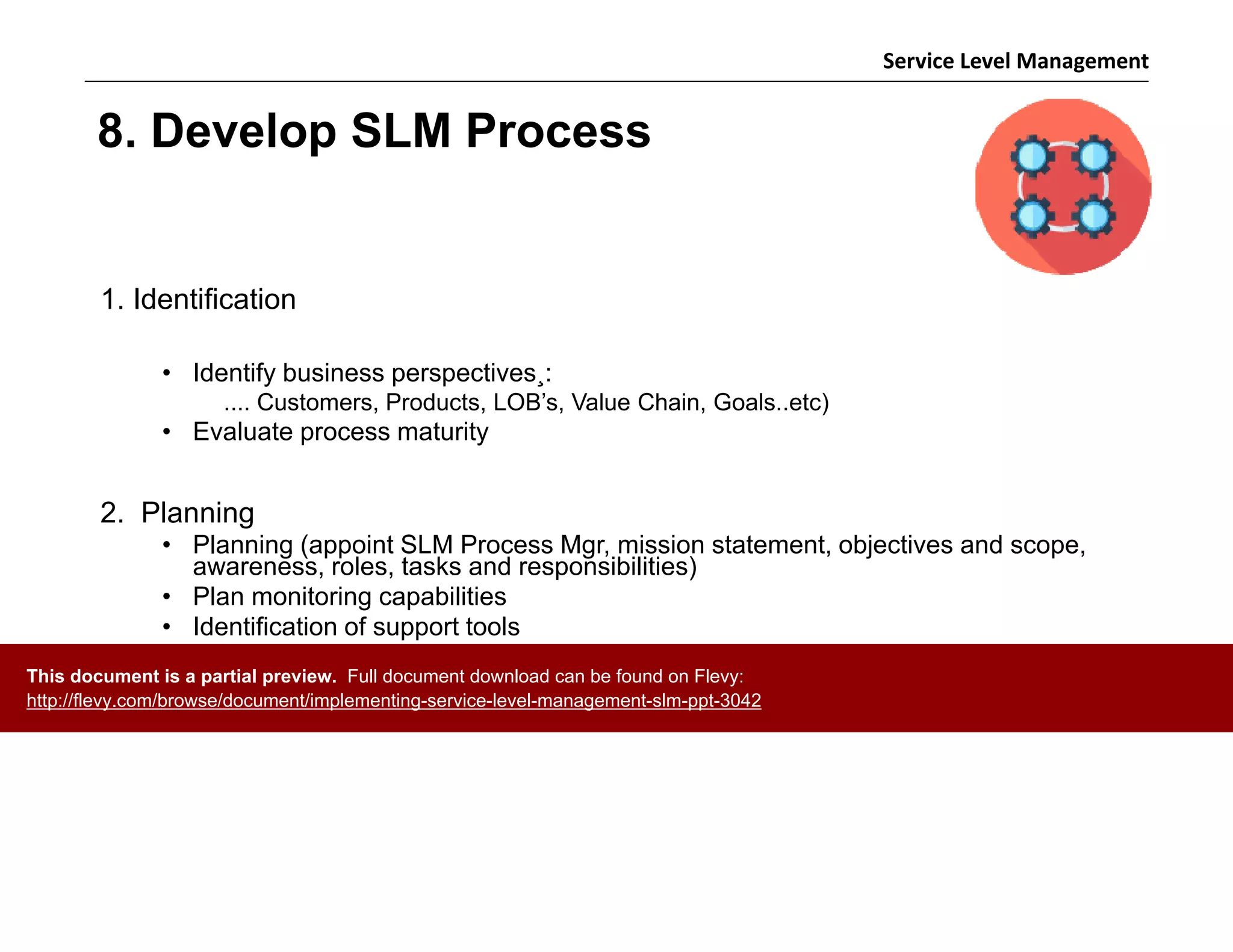 Implementing Service Level Management (SLM) - PPT | PDF