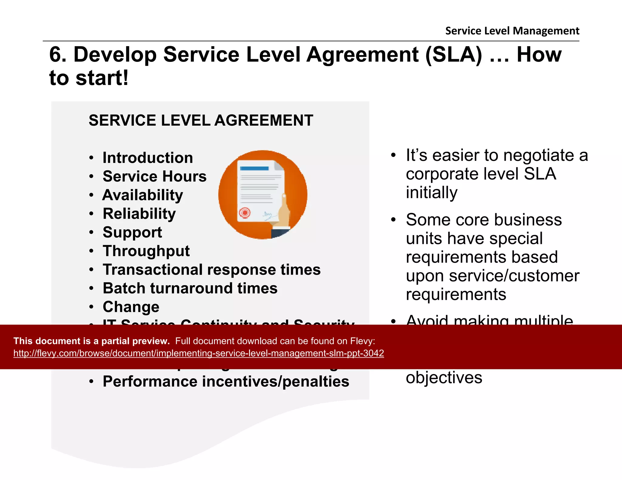 Implementing Service Level Management (SLM) - PPT | PDF