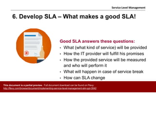 Implementing Service Level Management (SLM) - PPT | PDF | IT and Internet Support | Internet