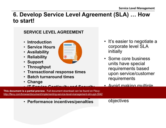 Implementing Service Level Management (SLM) - PPT | PDF | IT and Internet Support | Internet