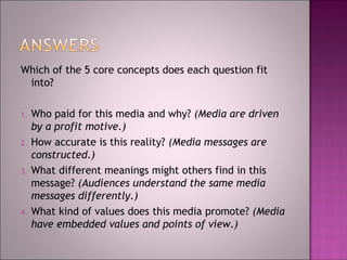 core Concepts of media | PPT