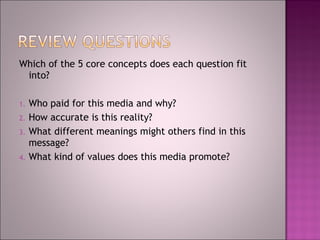 core Concepts of media | PPT