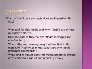 core Concepts of media | PPT