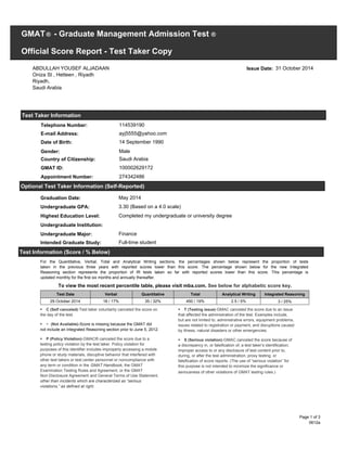 GMAT | PDF