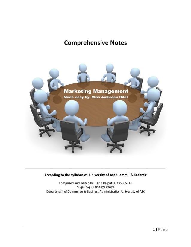 Marketing Management Short Notes | PDF