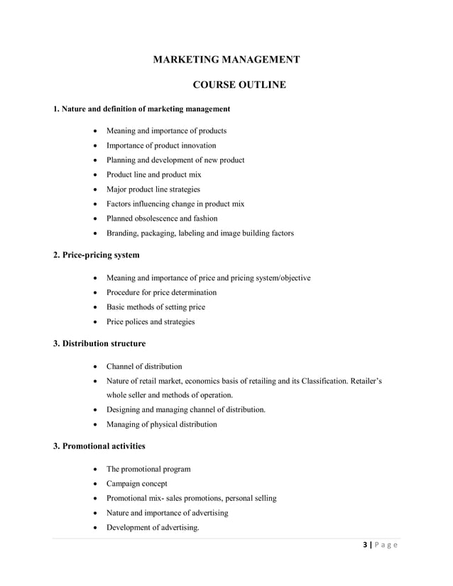 Marketing Management Short Notes | PDF