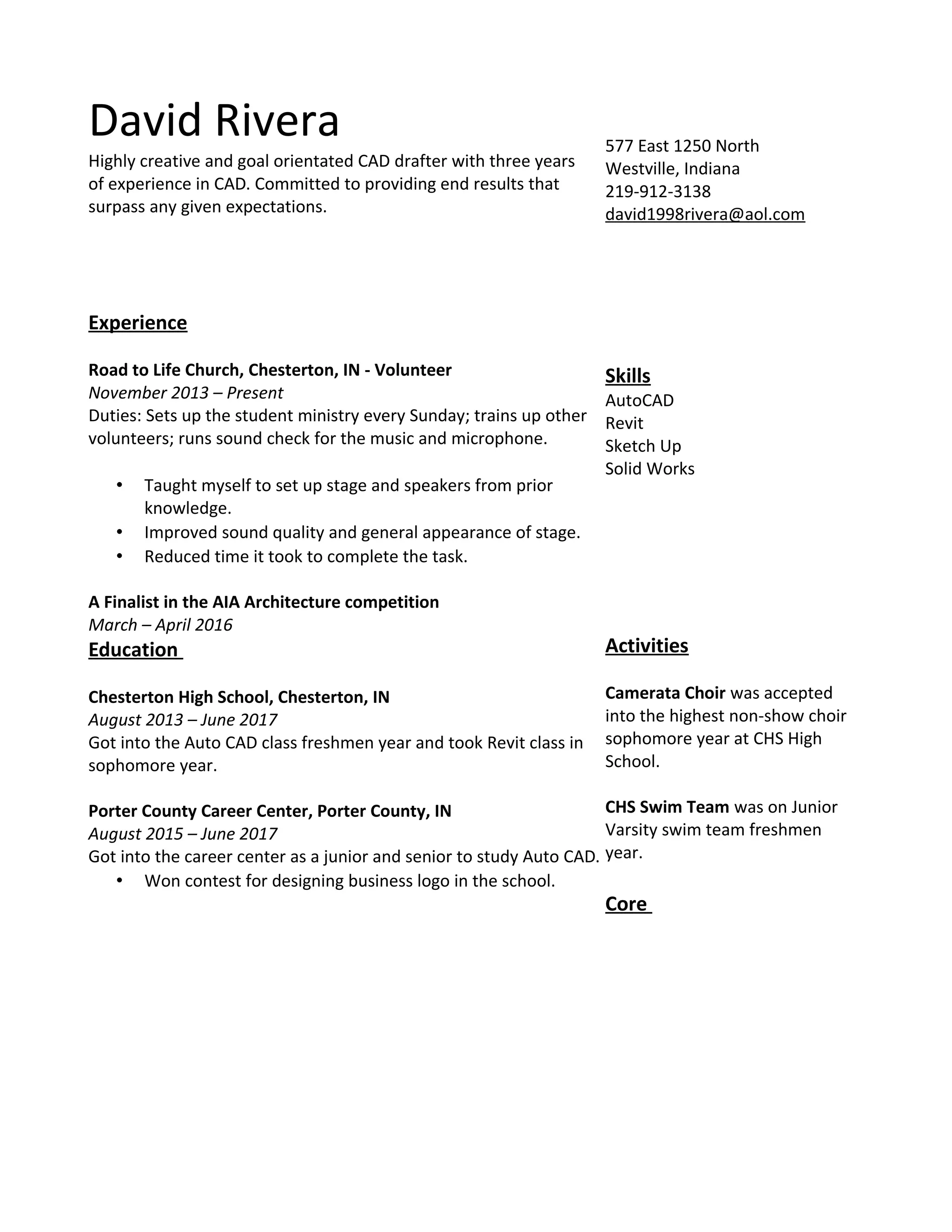 Resume | ODT | Careers