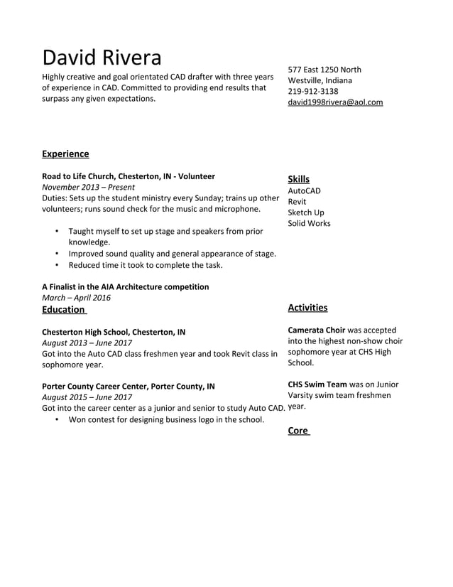 Resume | ODT | Careers