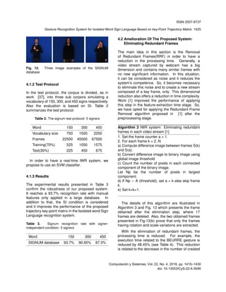 Automatic Isolated word sign language recognition | PDF | Databases ...