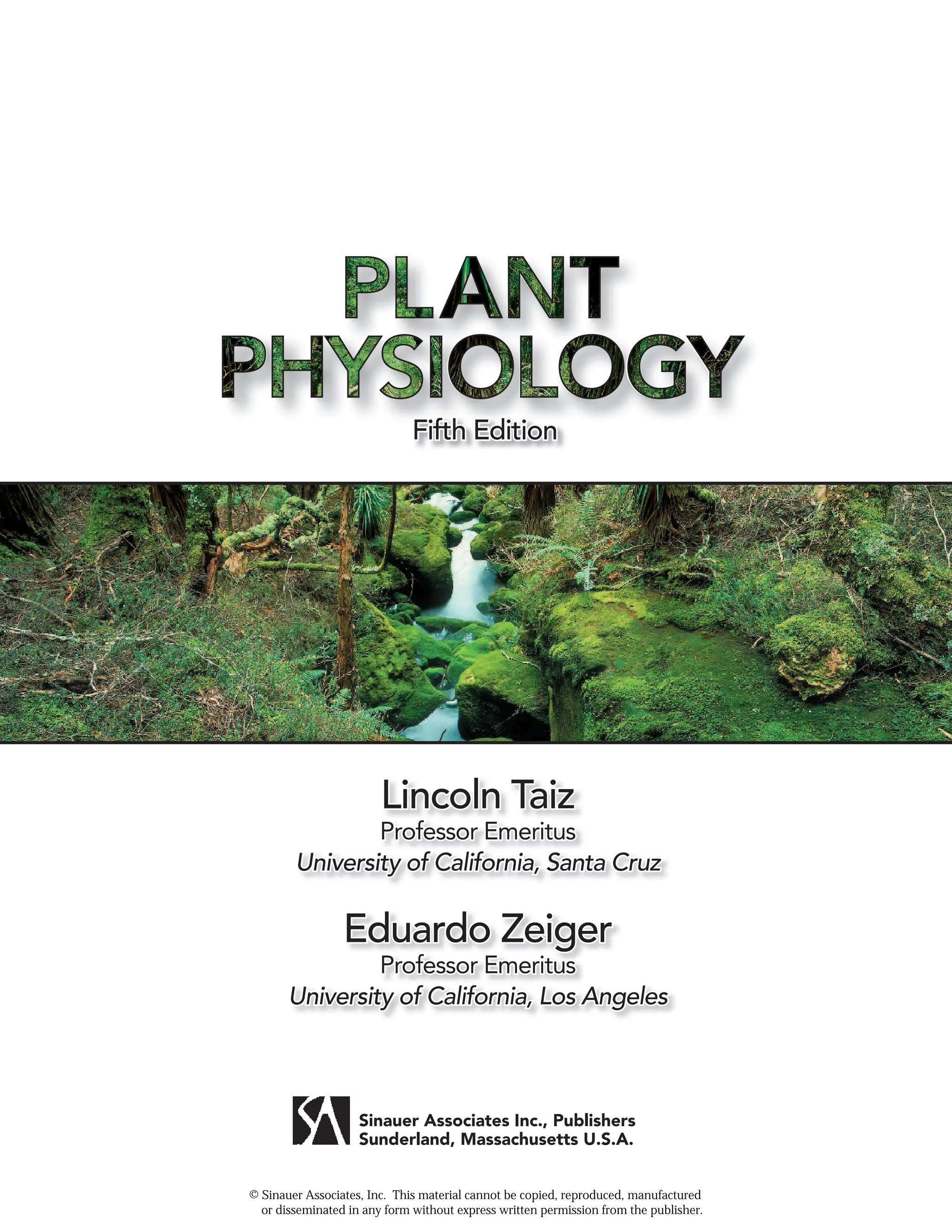 Plant Physiology 4th Edition Lincoln Taiz | PDF