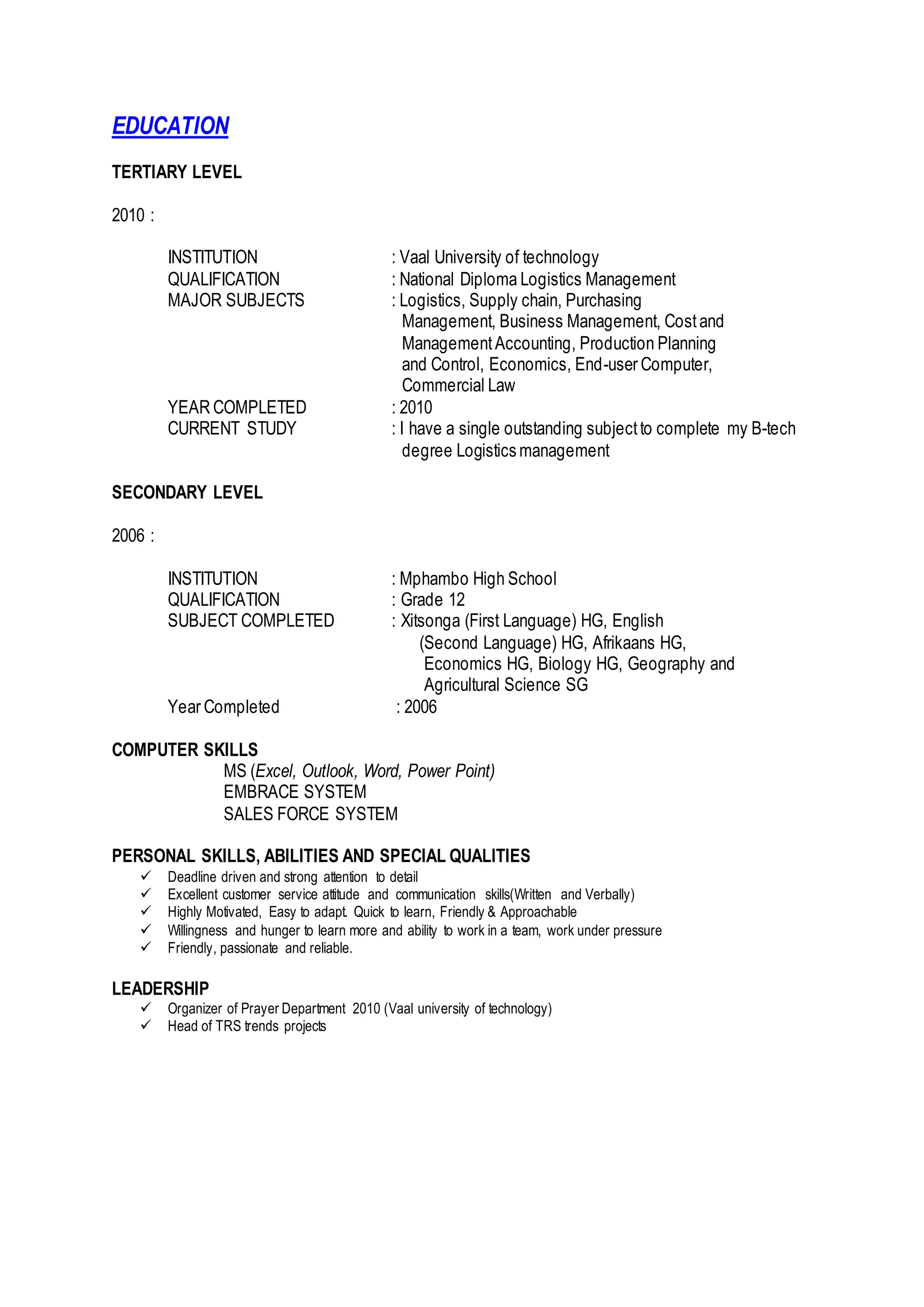 My CV | PDF