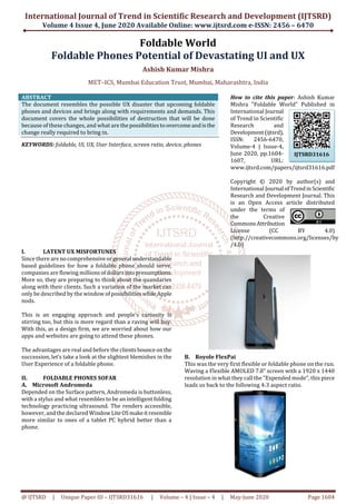 Foldable World | PDF