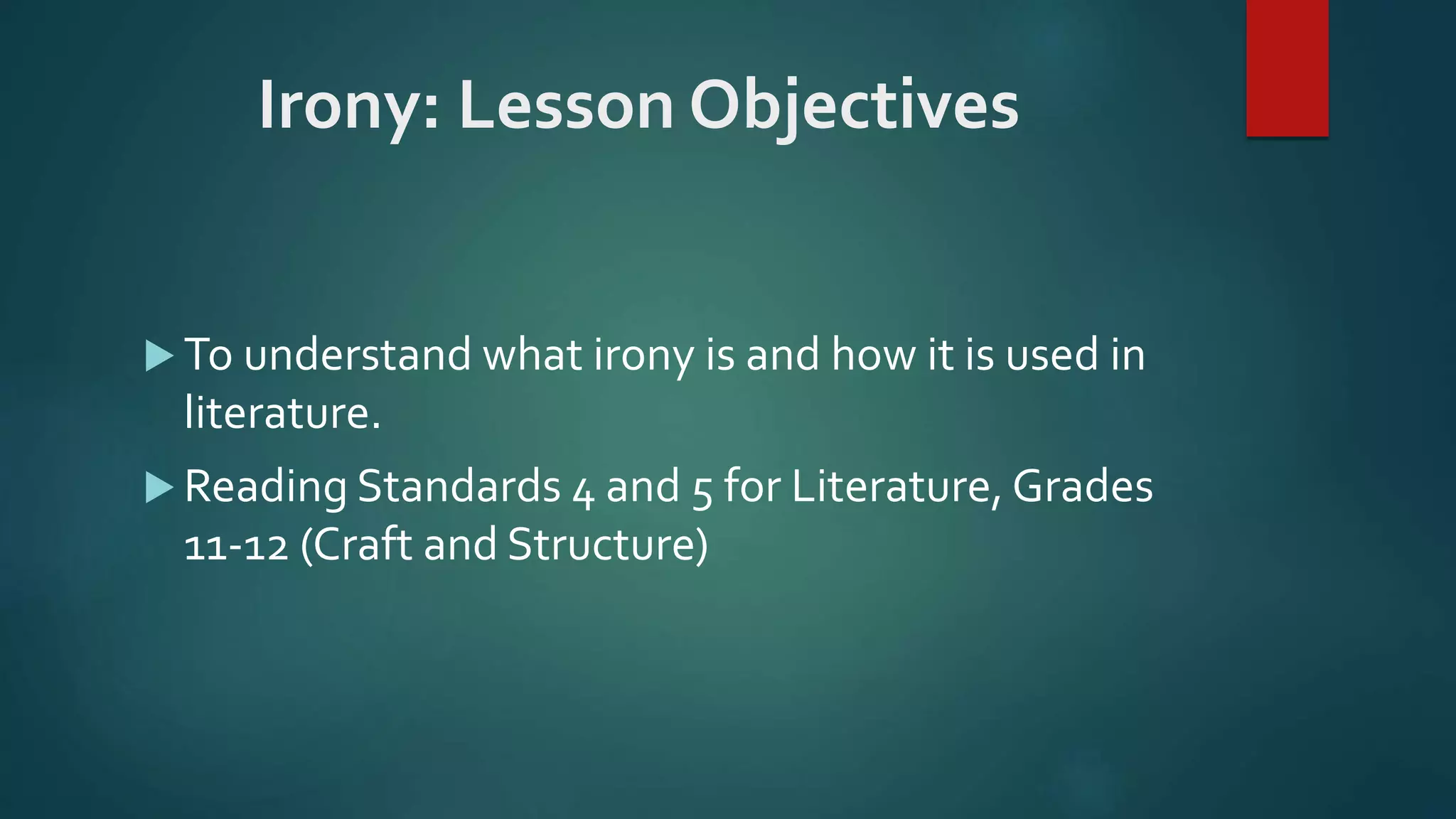 CEYarbrough Irony Lecture | PPTX