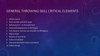 Throwing and Catching Lecture | PPTX