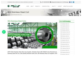 304 Stainless Steel Coils | UNS S30400 Coils Manufacturer | Sonic Steel ...