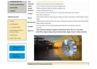 304 Stainless Steel Strip Manufacturing product | PDF