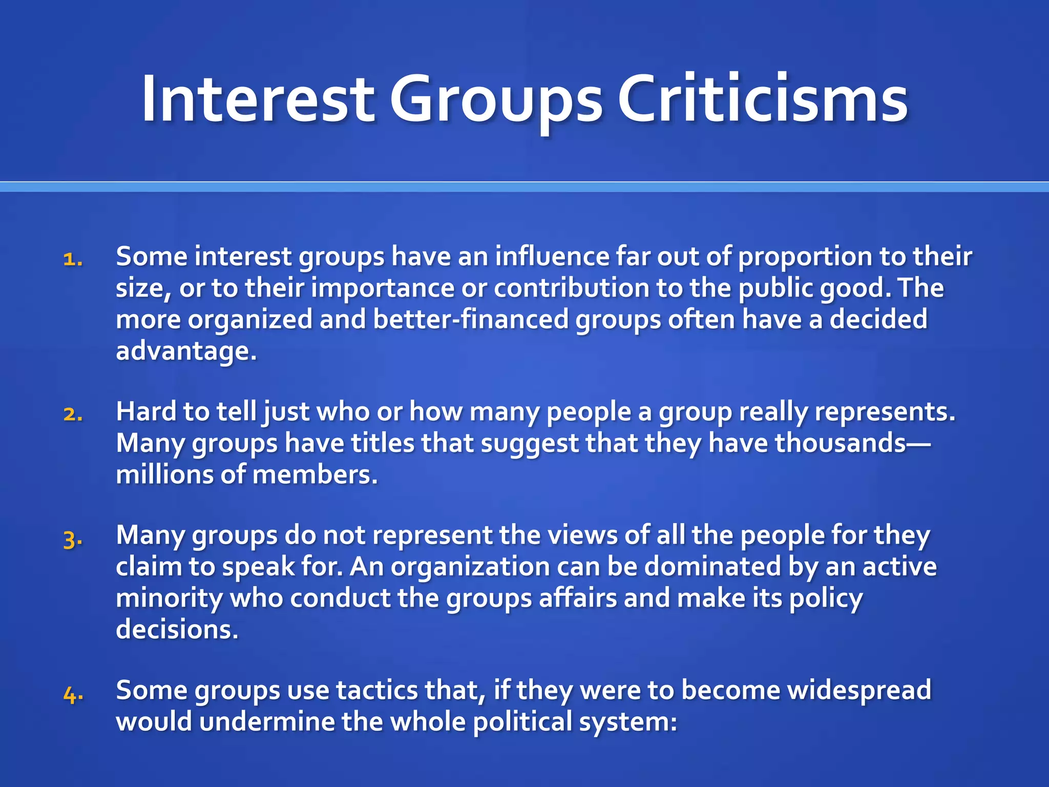 Teacher Lecture: Interest Groups | PPT