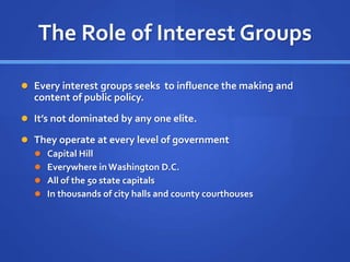 Teacher Lecture: Interest Groups | PPTX