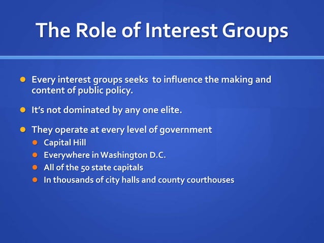 Teacher Lecture: Interest Groups | PPT