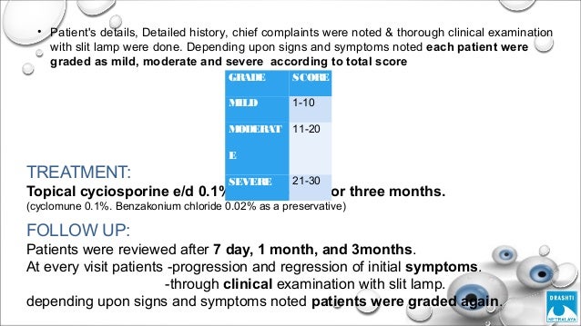 Topical Cyclosporine 0.1% In The Treatment Of Vernal Catarrh