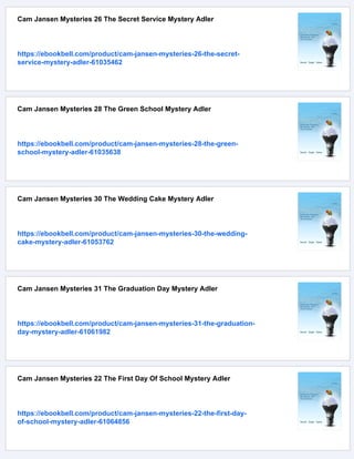 Cam Jansen Mysteries 32 The Millionaire Mystery Adler David A | PDF