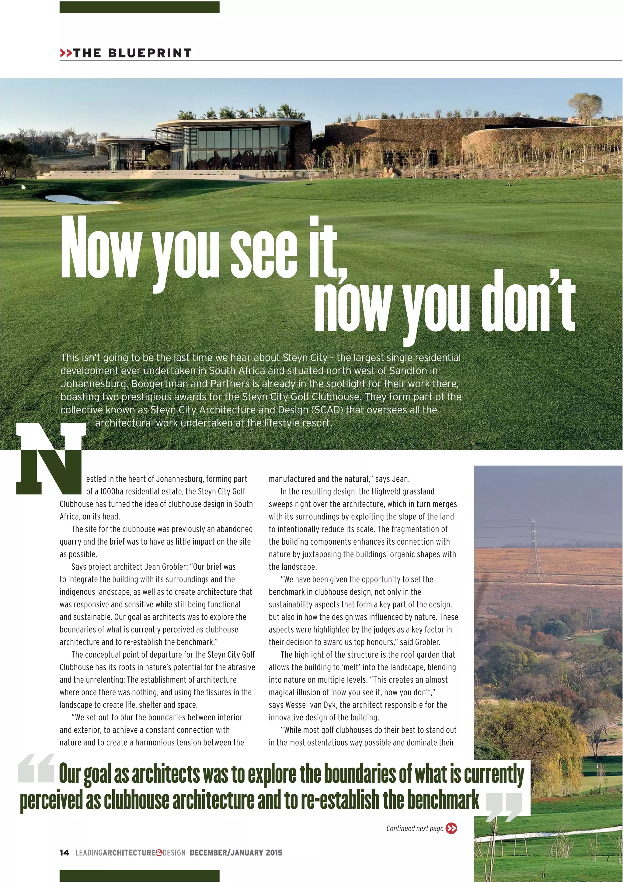 Steyn City Clubhouse - Leading Architecture and Design | PDF