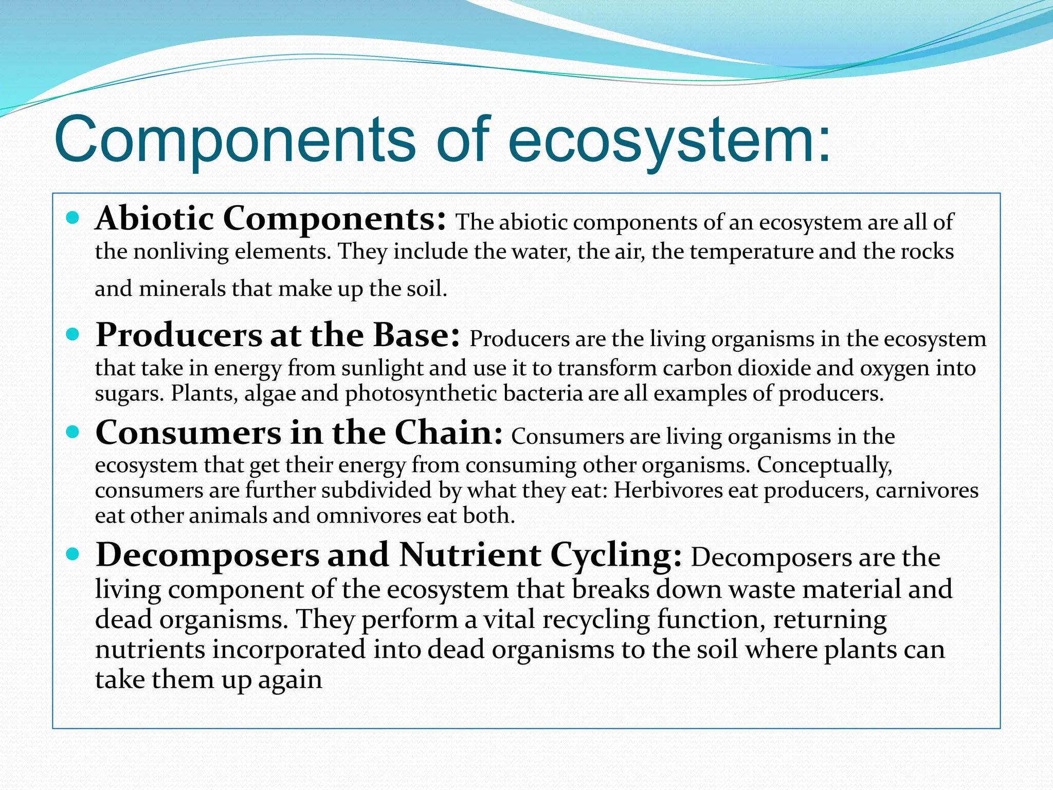 ecosystem class 12 ppt investigatory project | PPTX