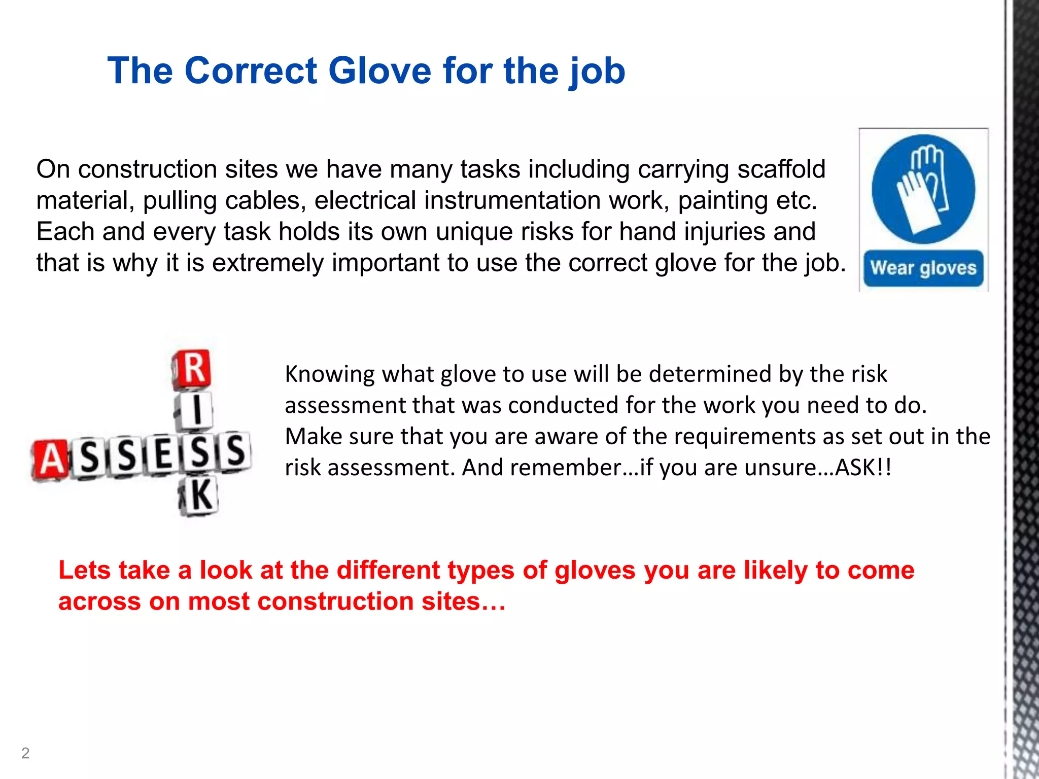 Correct Glove for the Task | PPSX | Medical Health