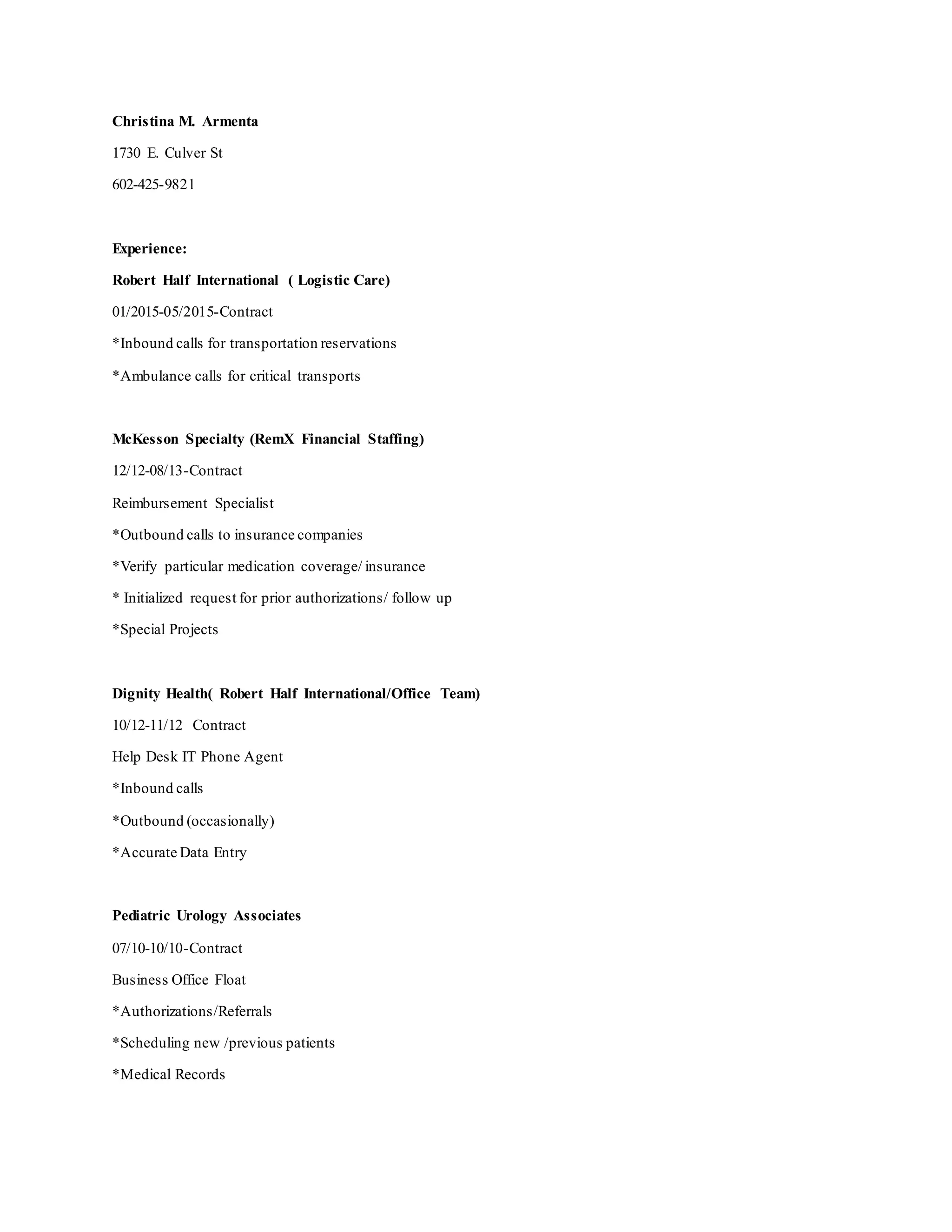 ChristinaRESUME2015 | PDF