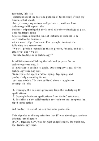 305C h a p t e r19 Technology Roadmap Benefits, Eleme.docx