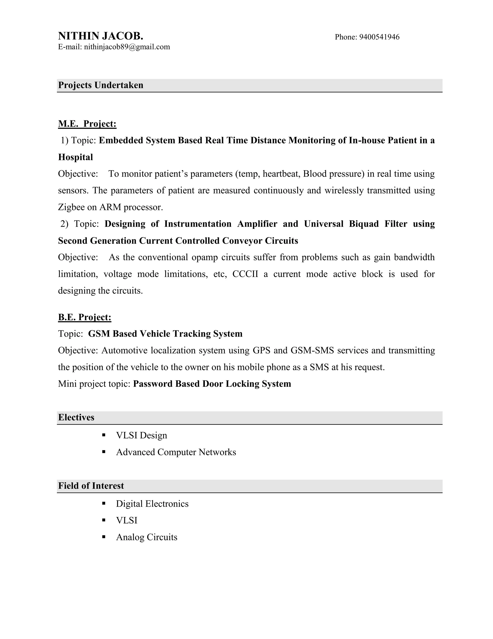 Nithin Resume1 | PDF