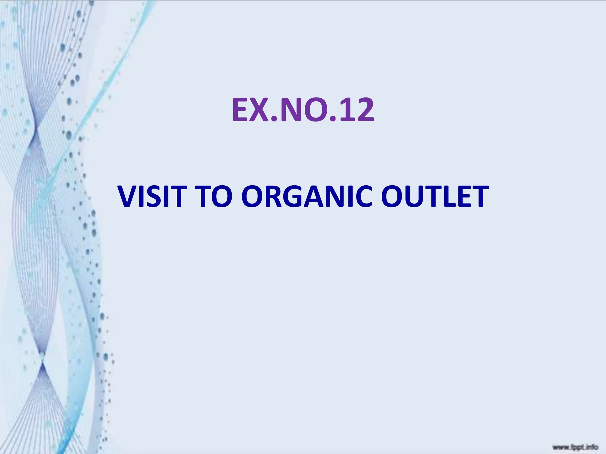 visit to an organic outlet 305 Ex 12.pptx