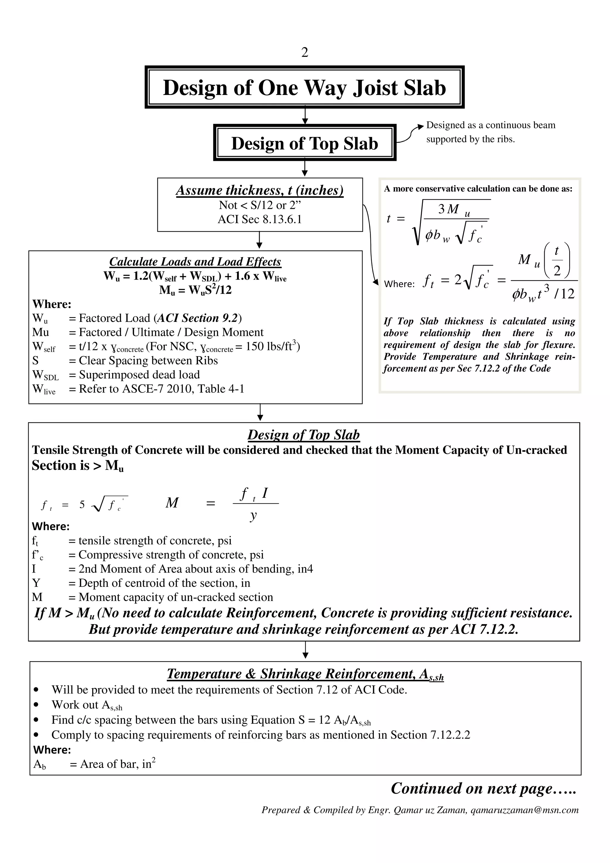 Flow Chart - One Way Joist Construction | PDF