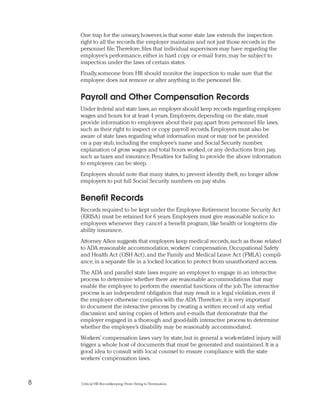 Critical HR Recordkeeping. From hiring to termination. | PDF