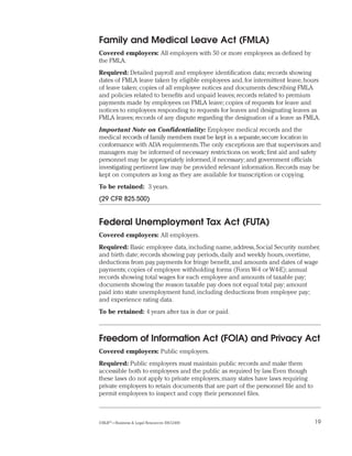 Critical HR Recordkeeping. From hiring to termination. | PDF