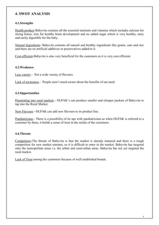 marketing a product-babyvita | PDF