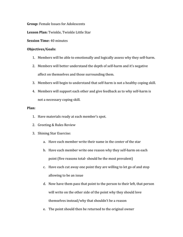 Twinkle Twinkle Lesson Plan | PDF