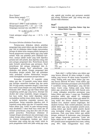 Penilaian Indeks DMFT | PDF
