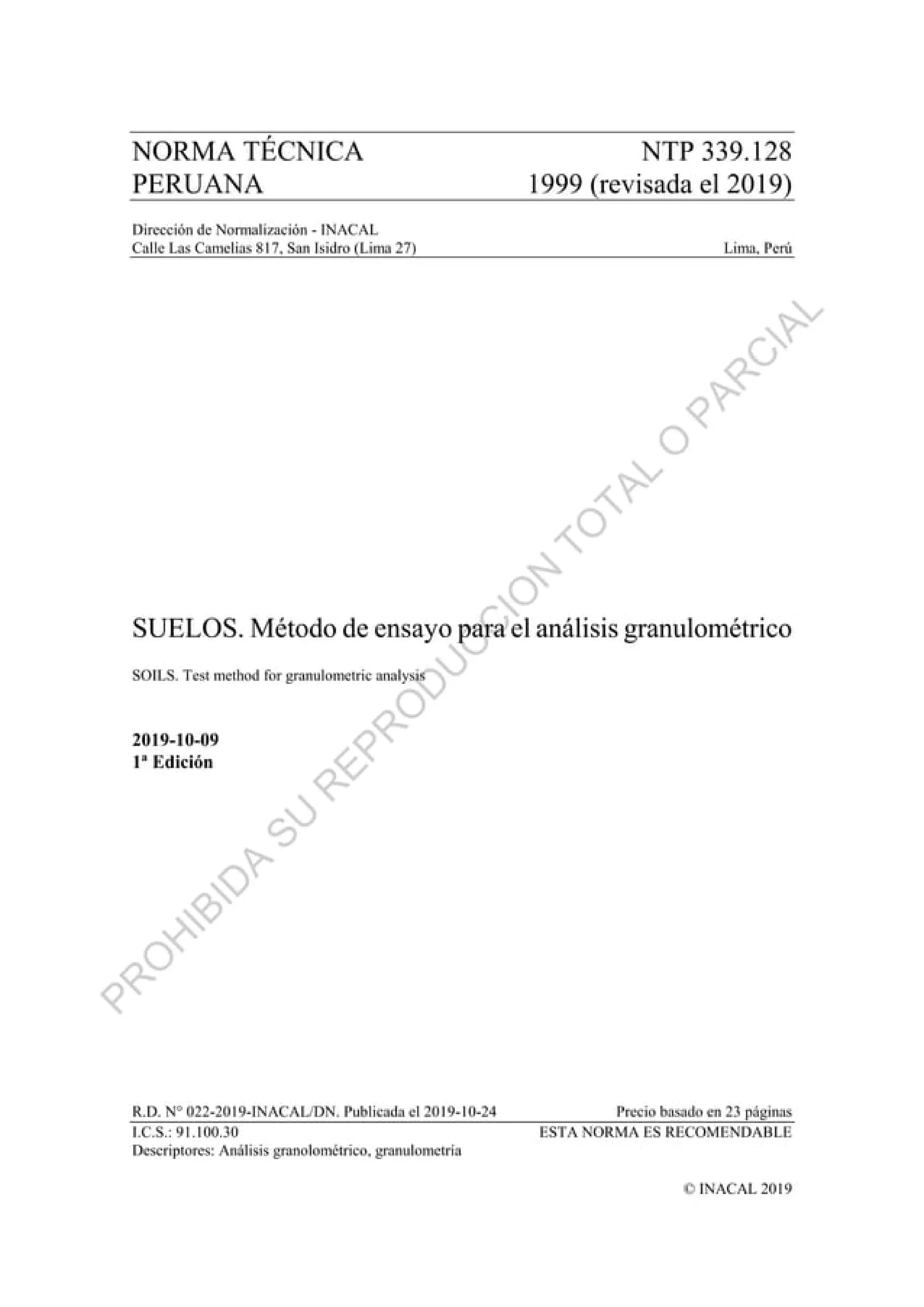 ntp 339.128 analisis | PDF